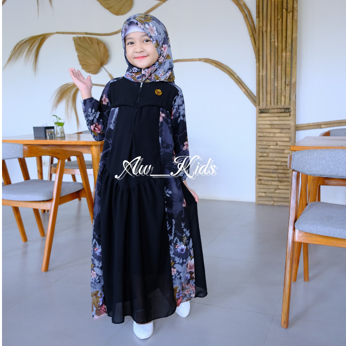Jual Gamis Anak Perempuan Terbaru Usia 4 Sampai 9 Tahun, Ceruty Motif ...