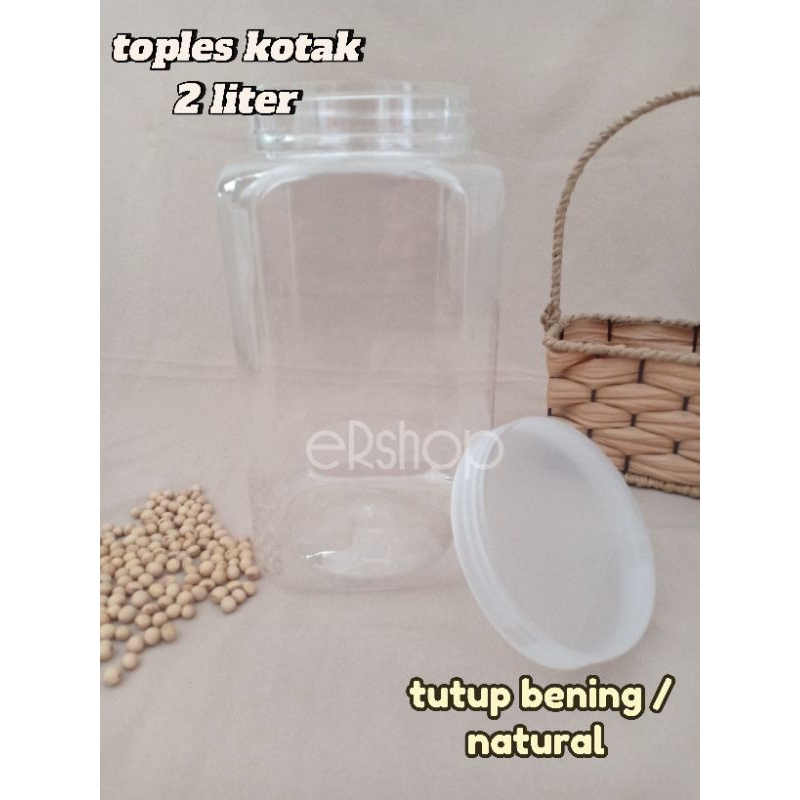 Jual toples kotak 2 liter / natural / bening | Shopee Indonesia