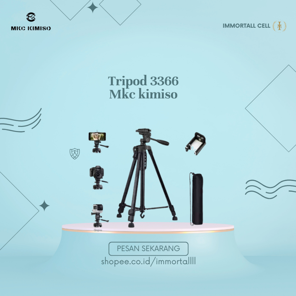 Jual Tripod Handphone Camera 3366 Color Holder U Kaki Stabilizer ...