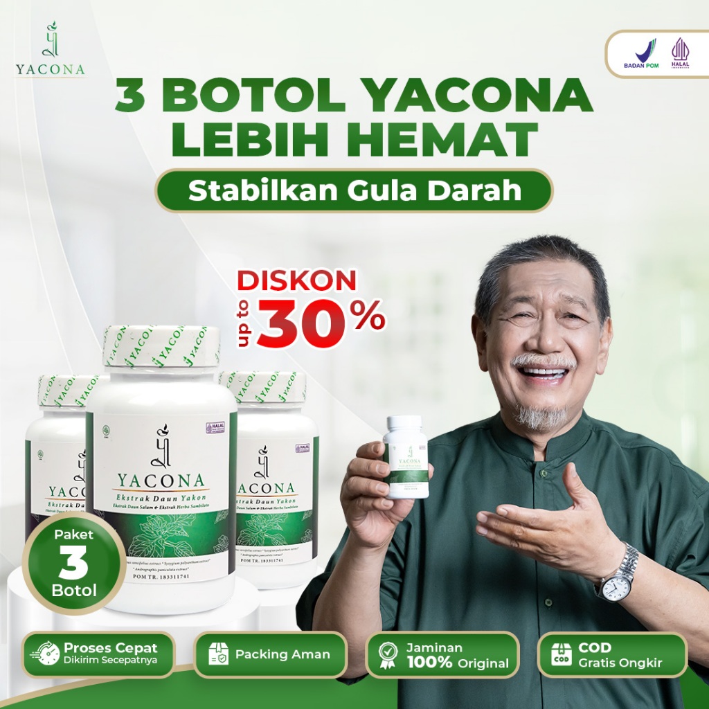 Jual Yacona Herbal Diabetes Ekstrak Daun Yakon Solusi Ampuh Atasi ...