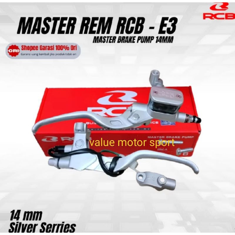 Jual Paket master rem RCB type E3 kotak 14mm dan kopling RCB silver ...