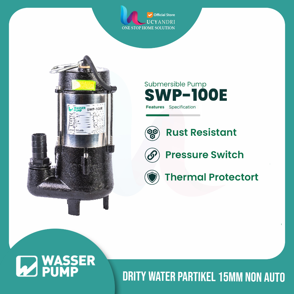 Jual WASSER SWP 100 E / POMPA CELUP AIR KOTOR WASSER SWP-100E NON AUTO ...