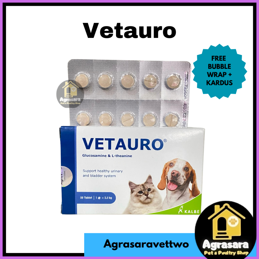 Jual VETAURO TABLET Suplemen Kandung Kemih Anjing Kucing 1 Box (Isi 50 ...