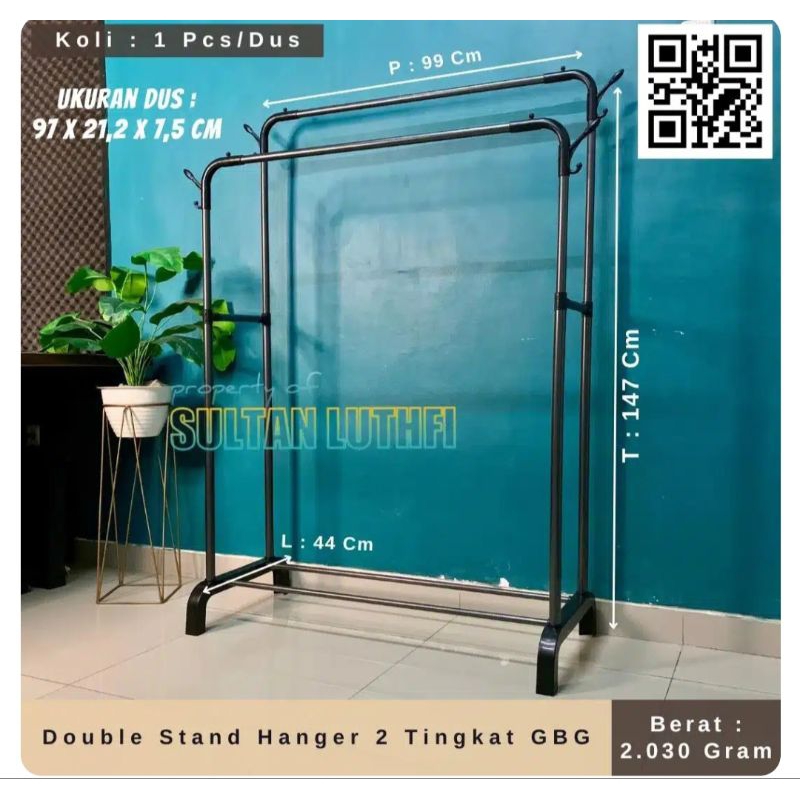 Jual Stand Hanger gawang besi single /double | Shopee Indonesia