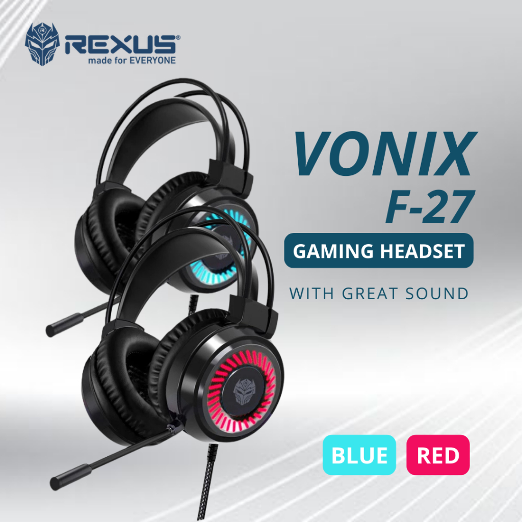 Jual REXUS HEADSET GAMING VONIX F27 + FREE SPLITTER! | Shopee Indonesia