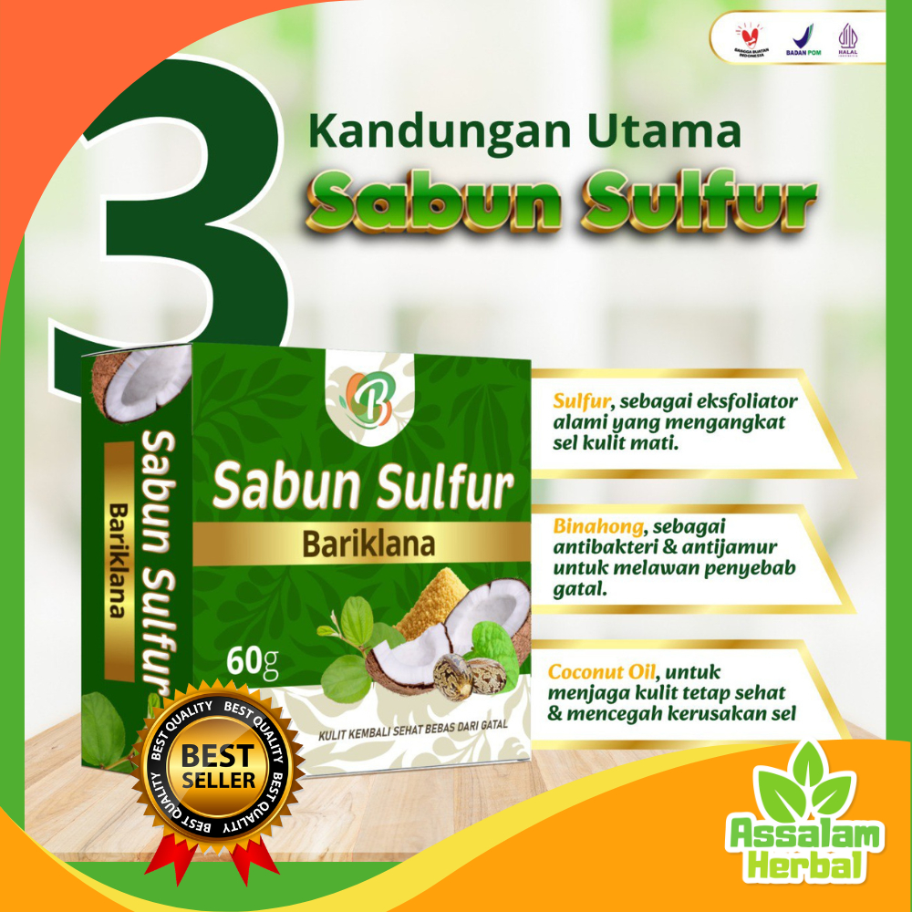 Jual SABUN SULFUR Sabun Eksim Gatal Scabies Panu Kadas Kurap dan ...