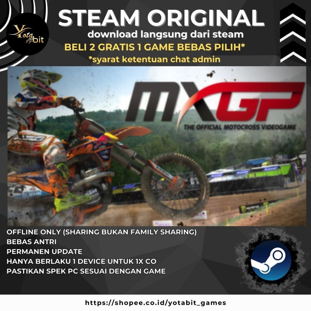 Jual MXGP - The Official Motocross Videogame PC Sharing Original Offline | Shopee Indonesia