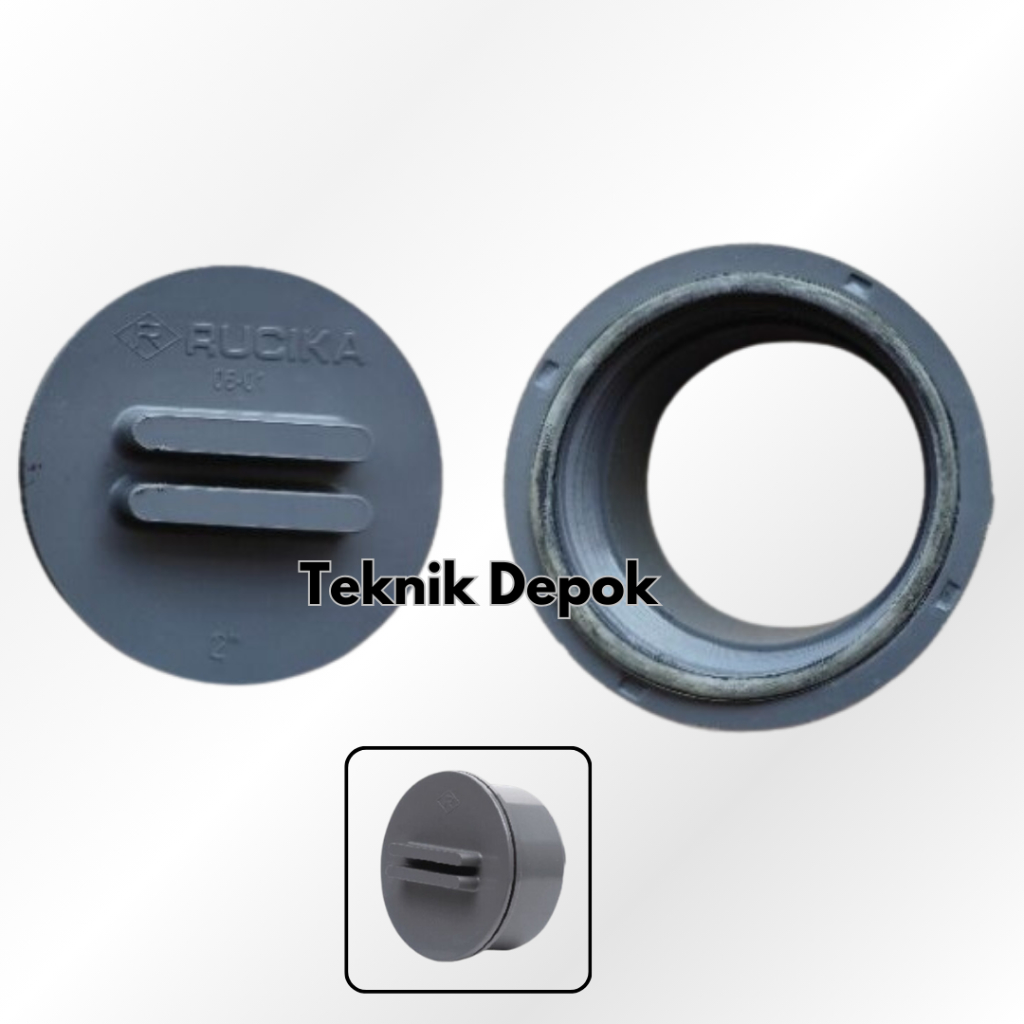 Jual Clean Out D 2 inch Dop Drat Tutup Pipa CO Paralon Fitting Rucika ...