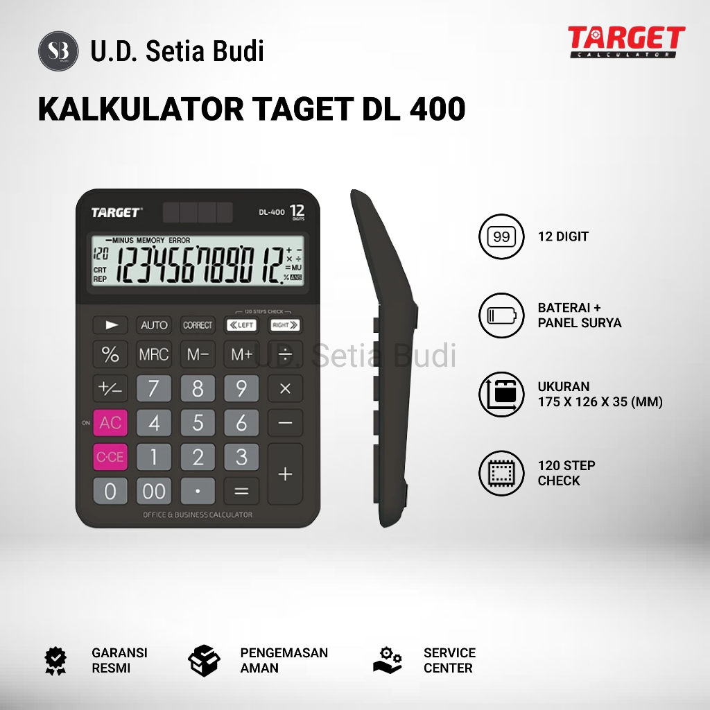 Jual Kalkulator Desktop Target DL-400 Baterai AAA 12 Digit | Shopee ...