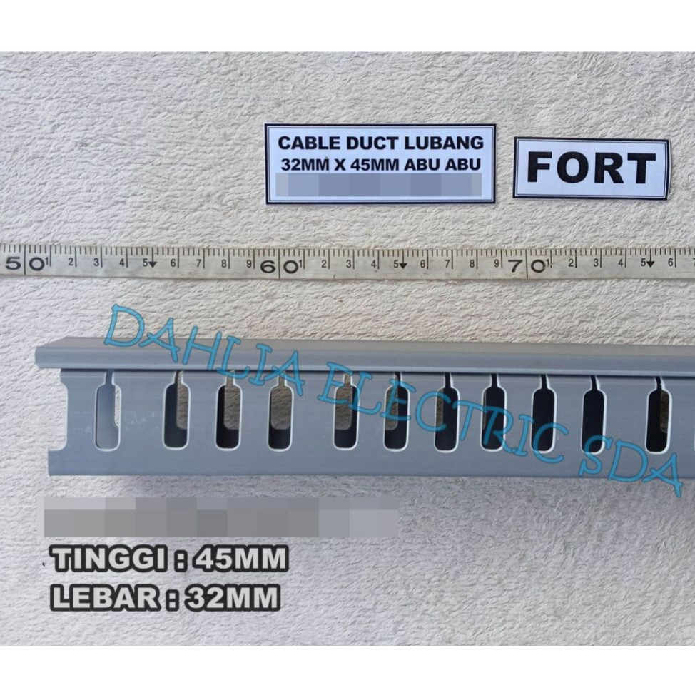 Jual Kabel Duct/CABLE DUCT 32MM X 45MM LUBANG ABU-ABU 1.7M | Shopee ...