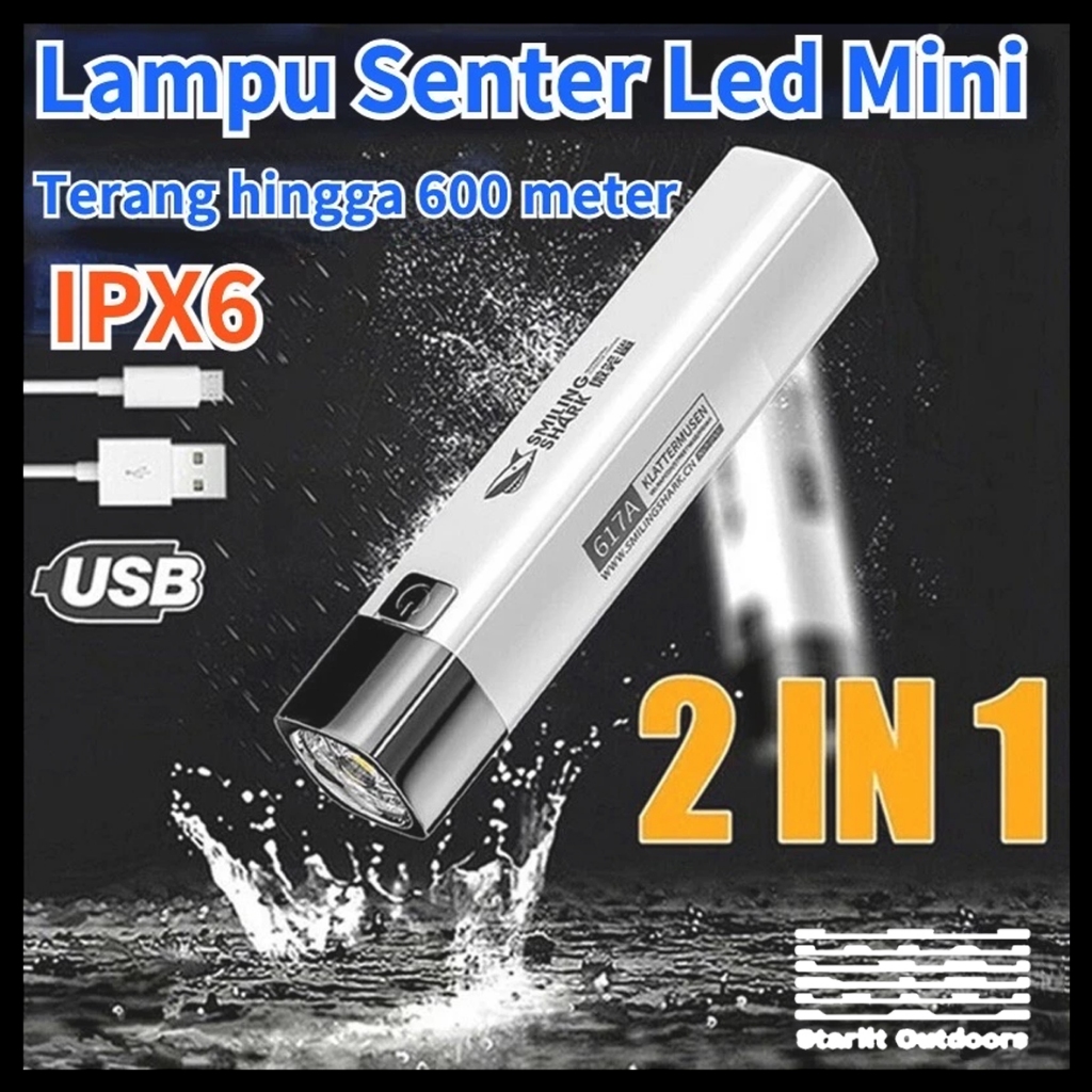 Jual Senter LED Super Terang Baru Hingga 600 Meter Senter Mini LED 617A ...