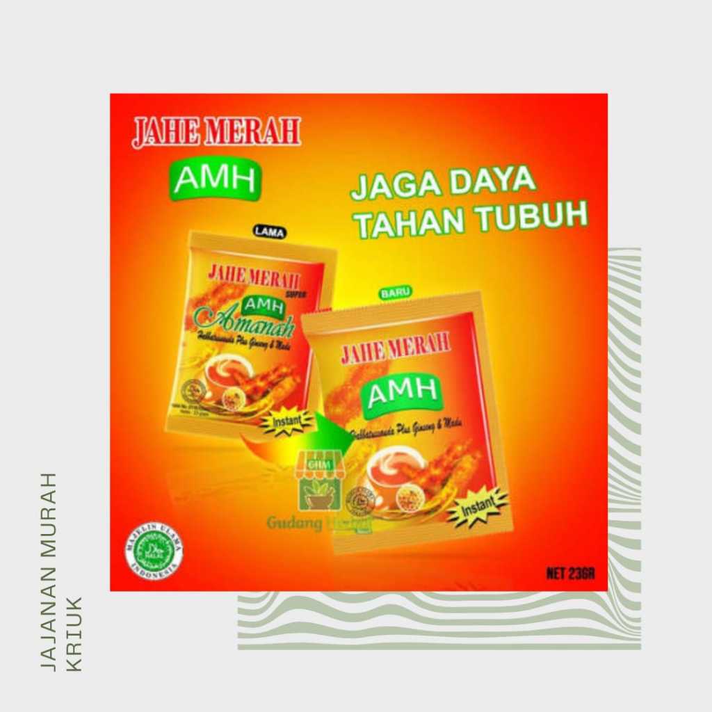 Jual AMH Jahe Merah – Minuman Herbal Tradisional, Penghangat Tubuh ...
