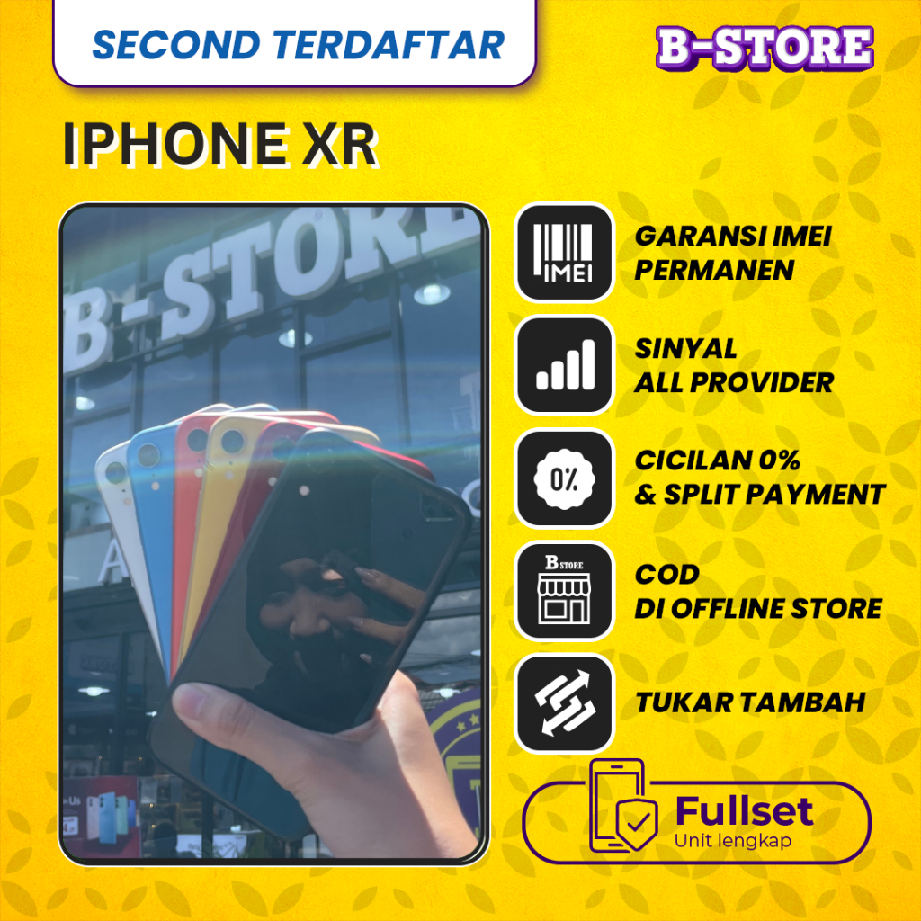 Jual IP XR 64GB - FULLSET - SECOND TERDAFTAR | Shopee Indonesia