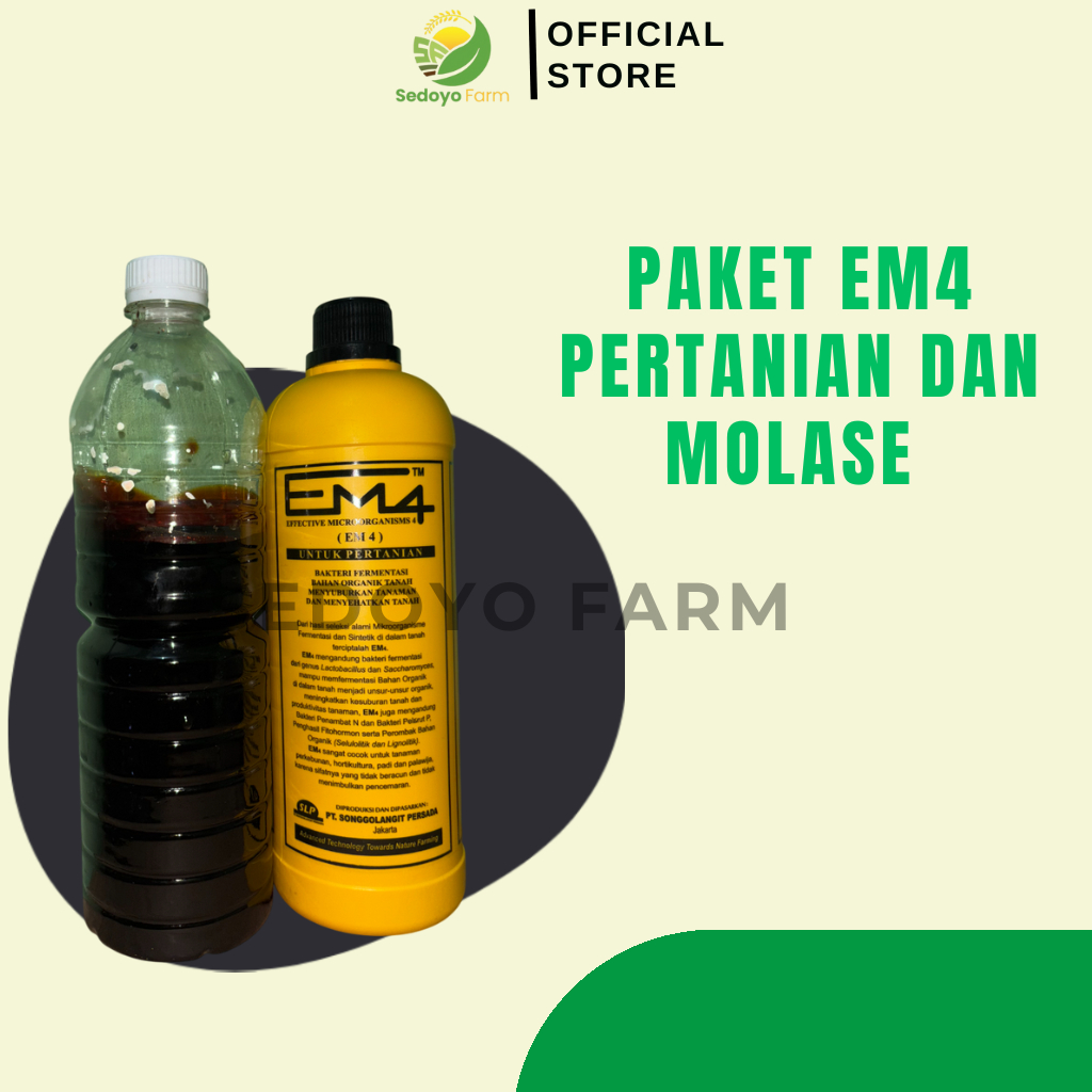 Jual Paket EM4 Pertanian 1 Liter dan Molase 1Kg | Shopee Indonesia