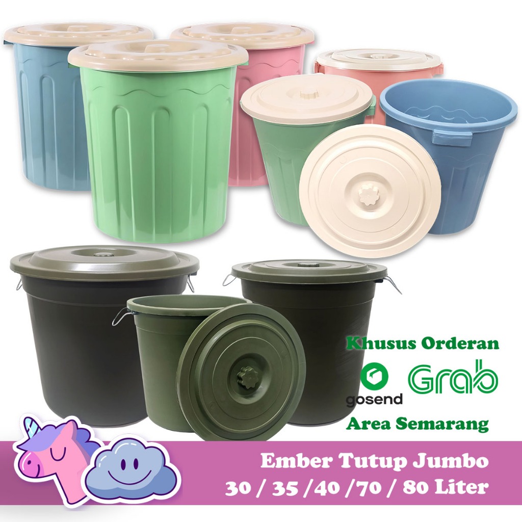 Jual Ember Plastik + Tutup / 30 Liter/ 35 Liter / 40 Liter / 70 Liter ...
