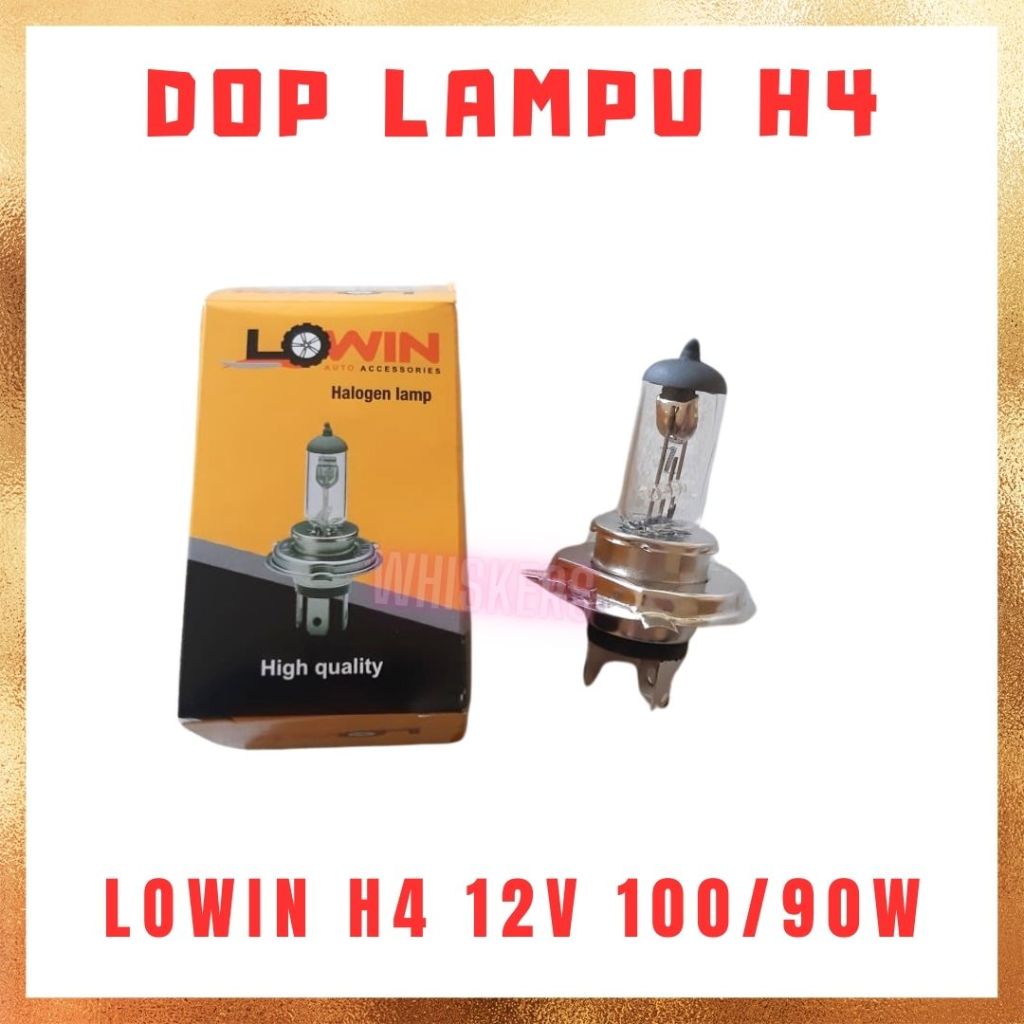 Jual Lampu Bohlam Bohlamp Head Lamp Utama LOWIN DOP Halogen H4 12Volt ...