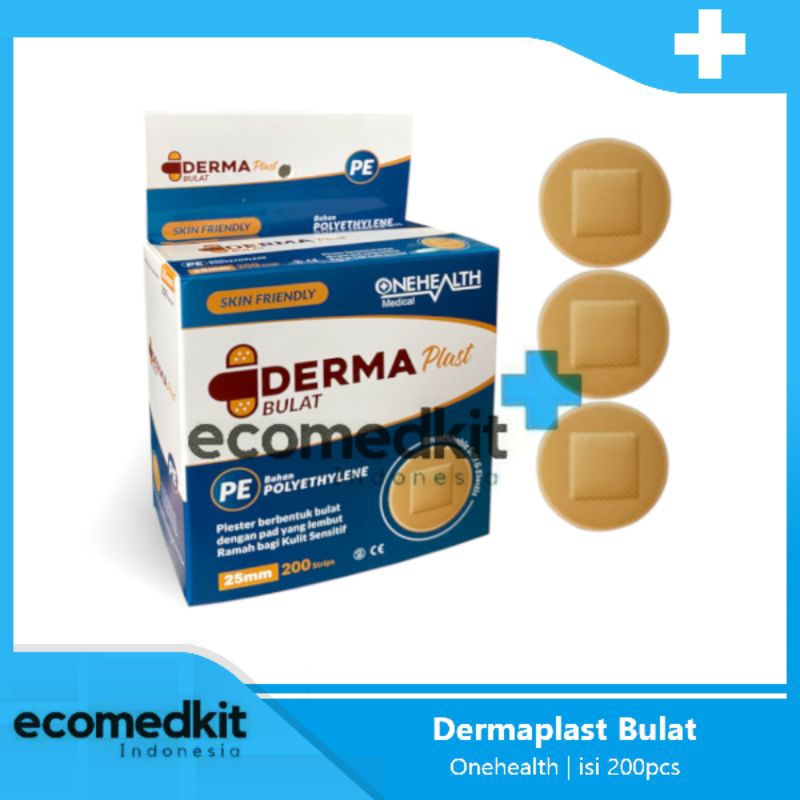 Jual Dermaplast Plester Bulat PE Coklat OneHealth Box isi 200 Pcs ...