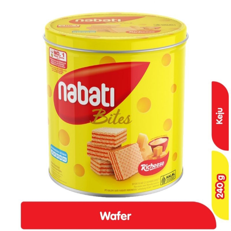 Jual Nabati Bites Richeese Wafer Keju Kaleng 240g | Shopee Indonesia