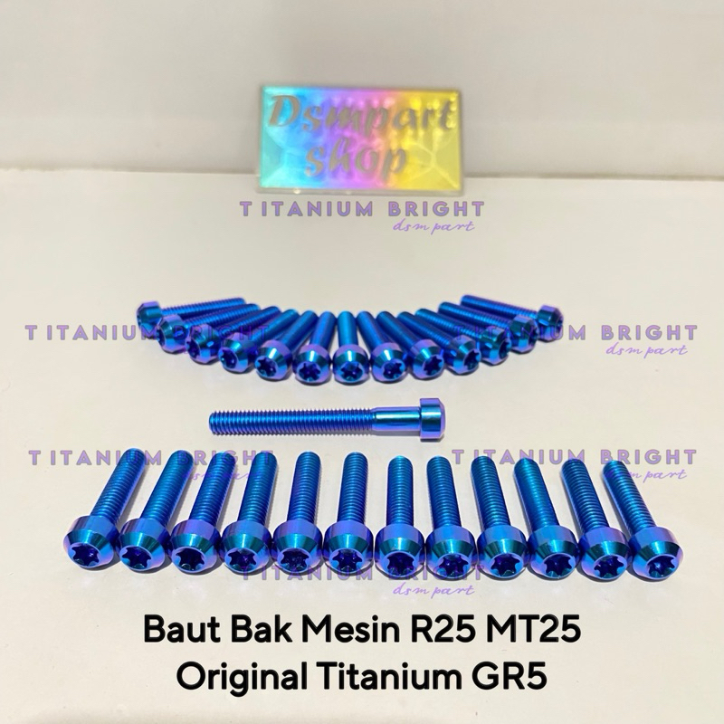 Jual Request Baut Bak Mesin R25 MT25 Original Titanium GR5 (26 BIJI ...