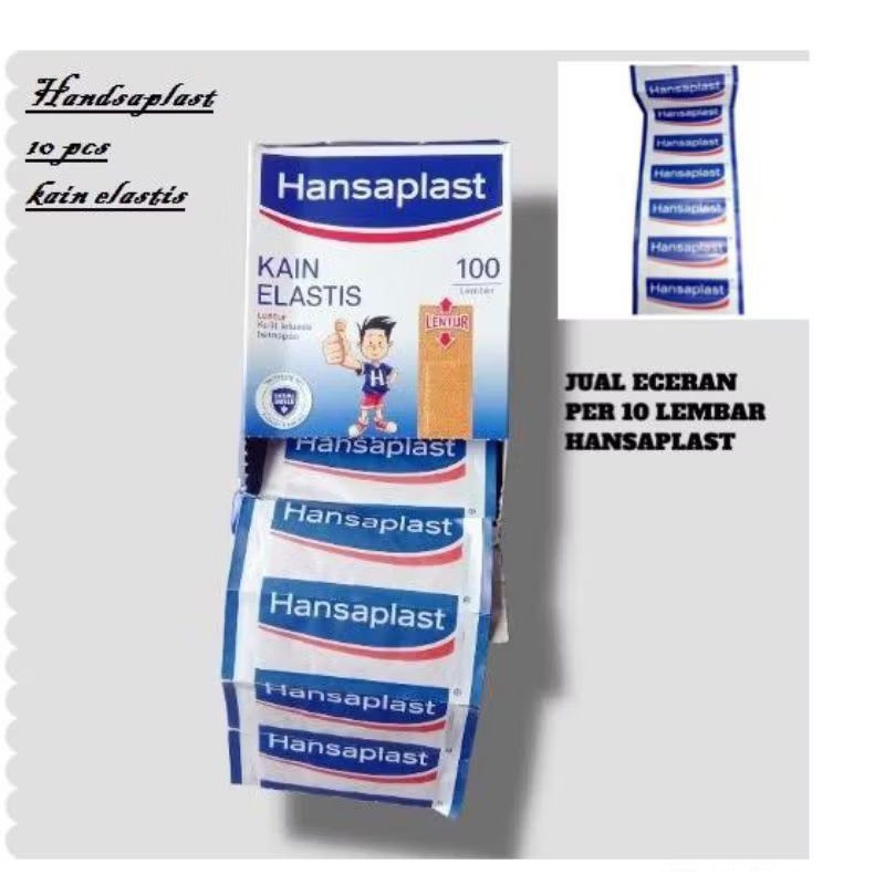 Jual HANSAPLAST Plester Kain Elastis 5 LEMBAR | Shopee Indonesia