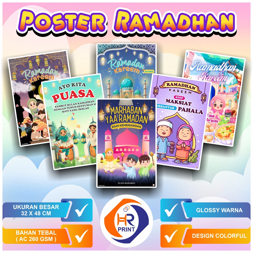 Jual POSTER TARHIB RAMADHAN - POSTER PAWAI RAMADHAN - POSTER ISLAMI ...