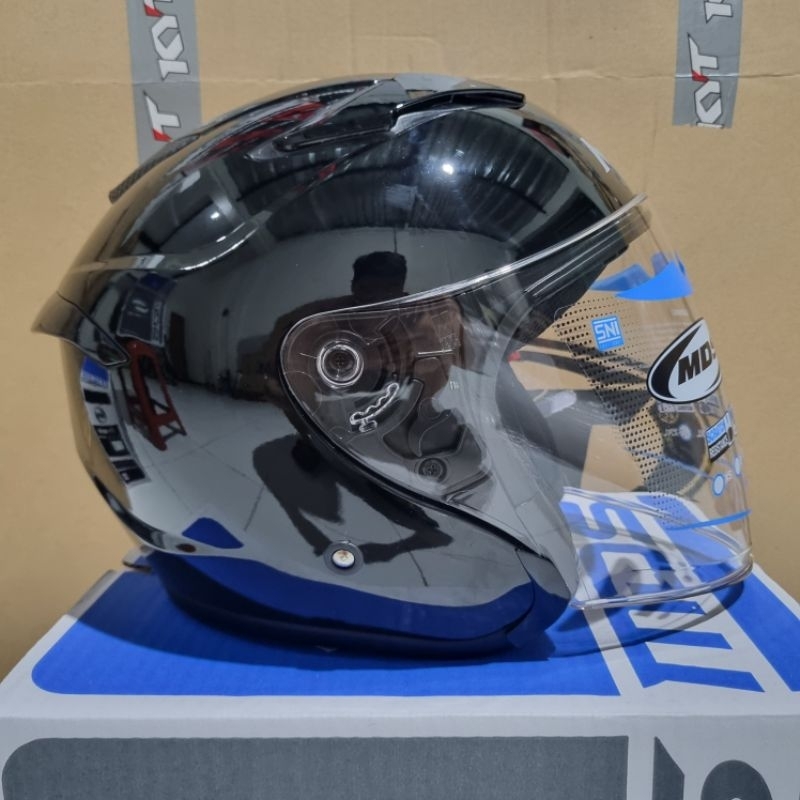 Jual HELM MDS VOLTUS BLACK MET (HITAM GLOSSY) Original | mirip KYT ...
