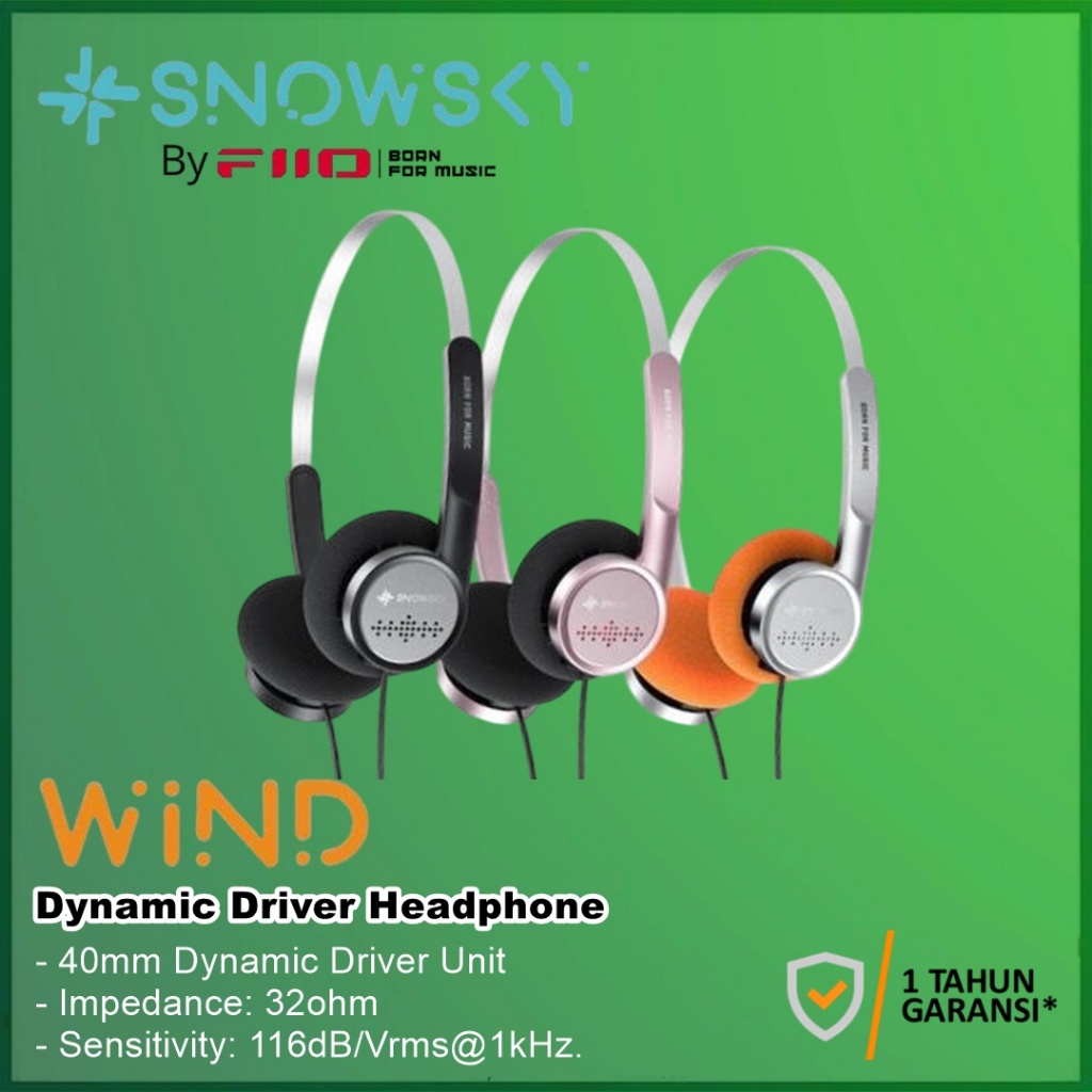 Jual FiiO Snowsky Wind 40mm Dynamic Driver Vintage Retro Stile Wired ...