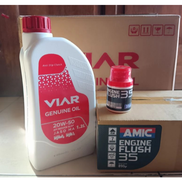 Jual Oli Mesin / Lubricants Oil + Flushing Engine Ori Viar 20W50 ...