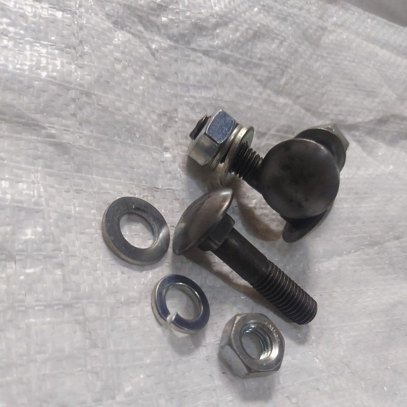 Jual Baut CB M10x45 Kepala Lebar Set Ring Dan Mur Baut Payung M10 ...