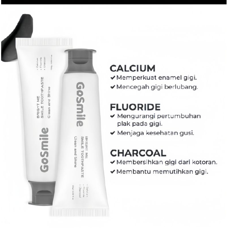 Jual Go Smile Bright Me Smile Charchoal Toothpaste Pasta Gigi Charcoal ...
