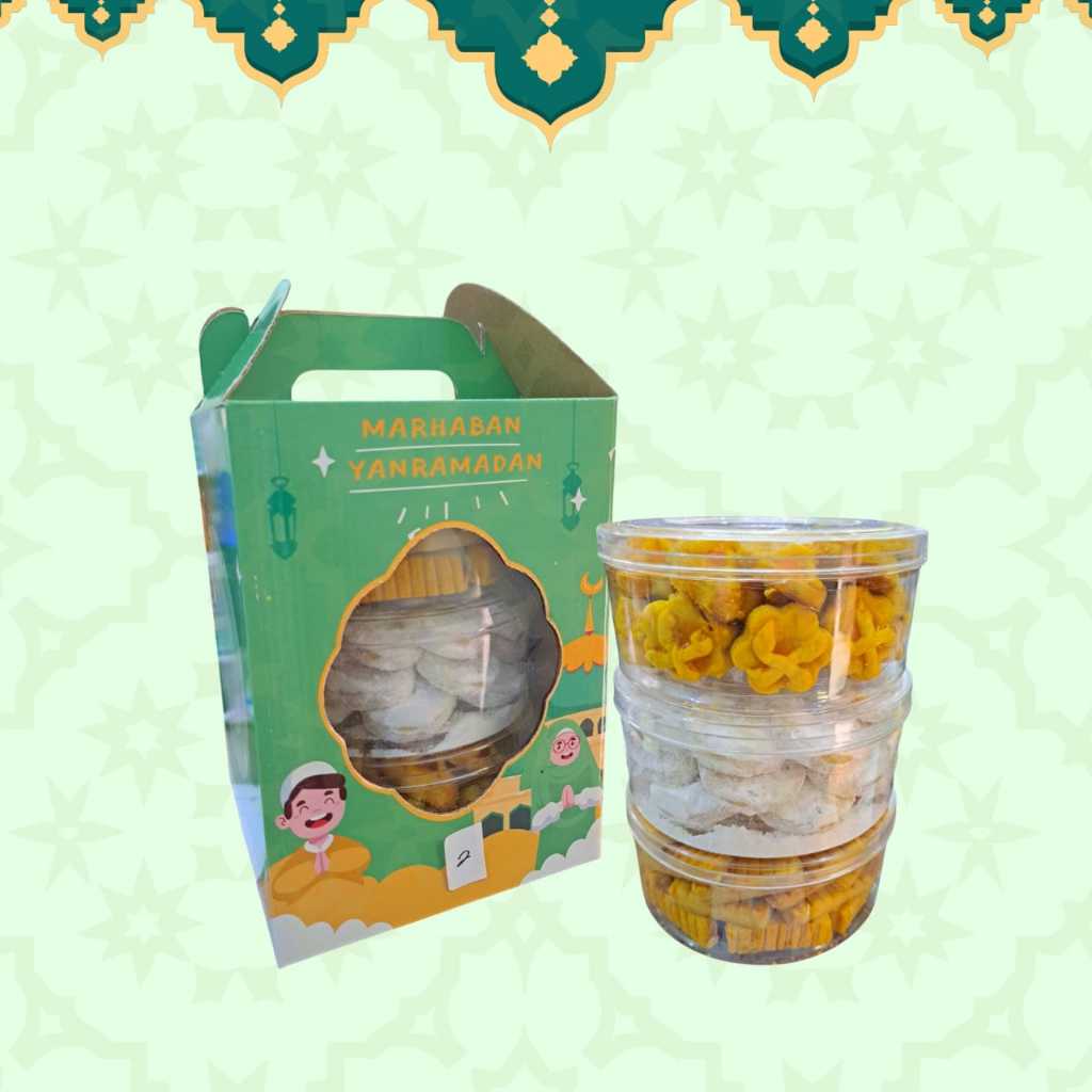 Jual PARCEL KUE LEBARAN IDUL FITRI KUE KERING SET ISI 3 TOPLES HAMPERS RAMADHAN KUKIS | Shopee ...
