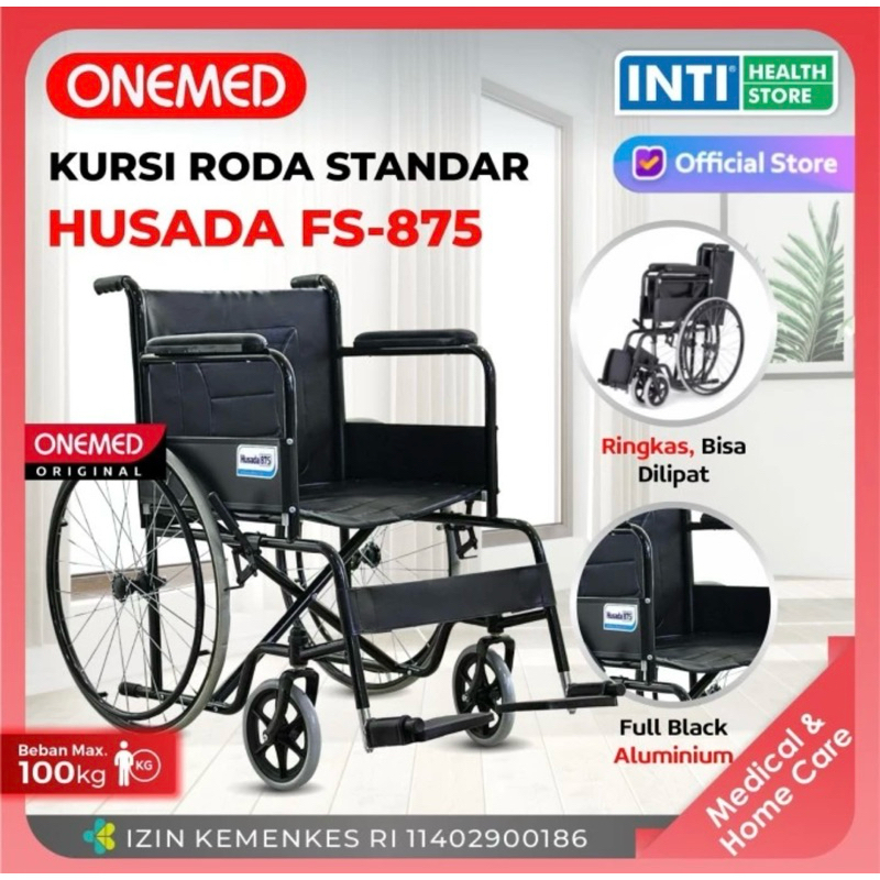 Jual ONEMED KURSI RODA STANDAR HUSADA FS 875 | Shopee Indonesia