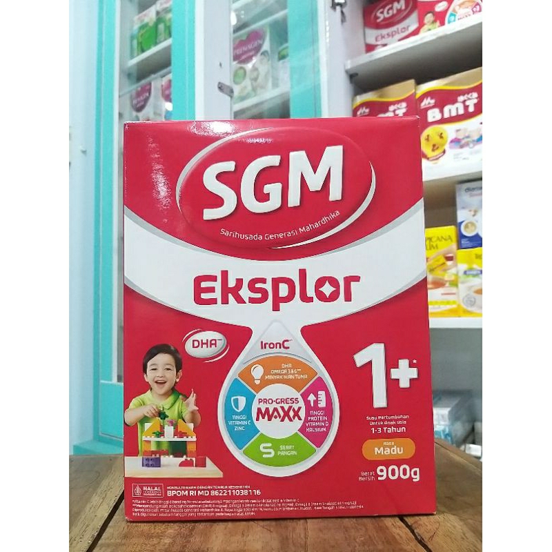 Jual 900 gram | SGM EKSPLOR 1 + PLUS ( 1 - 3 Tahun ) | SUSU ANAK | Shopee Indonesia