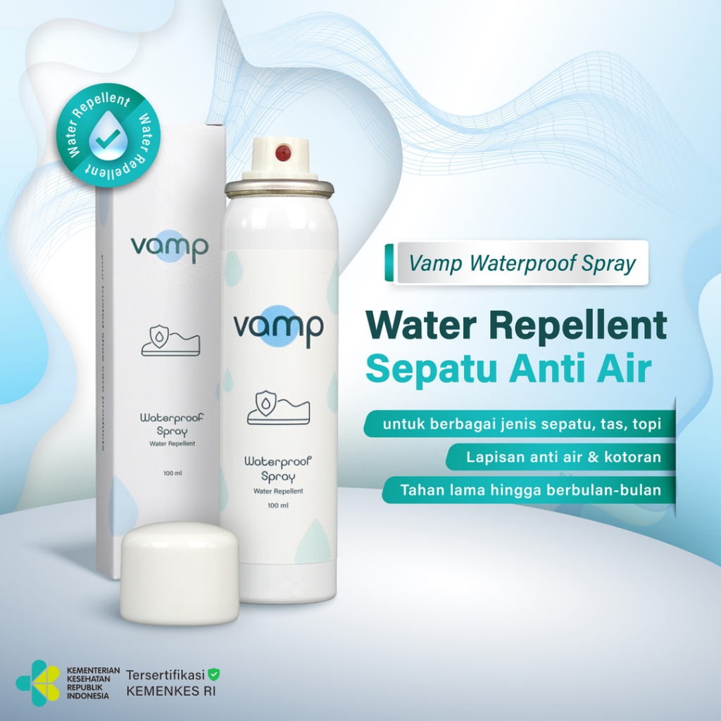 Jual Vamp Waterproof Spray | Coating Sepatu Anti AIr Water Repellent ...