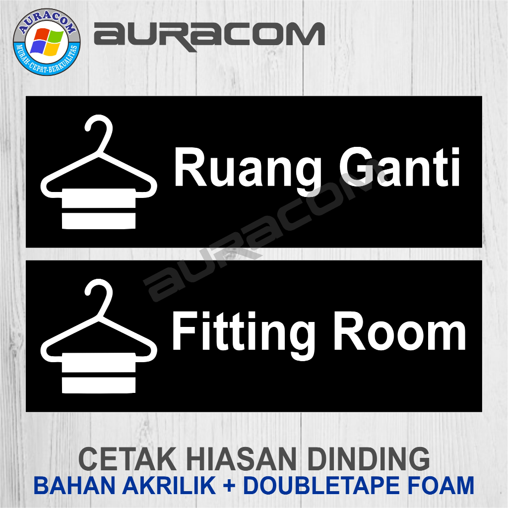 Jual Sign Akrilik Ruang Ganti, Papan Fitting Room, Sign Acrylic Custom ...