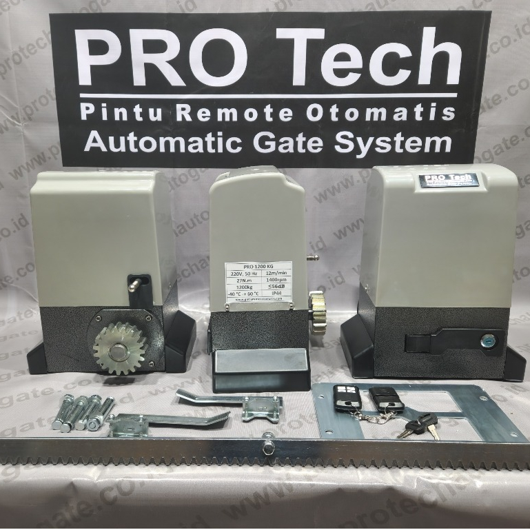 Jual PRO Tech Automatic Sliding Gate 1200kg Mesin Pagar Gerbang Remot Otomatis | Shopee Indonesia
