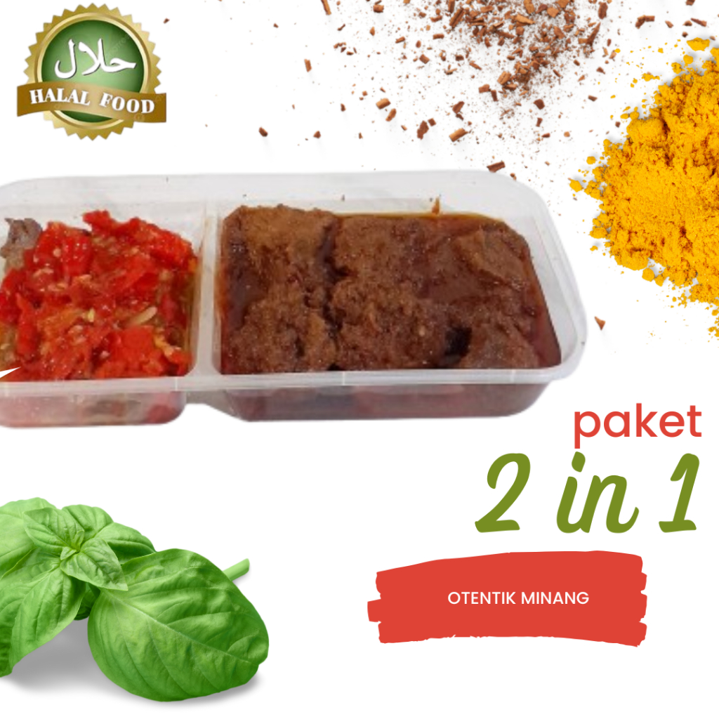 Jual Paket 2 in 1 Rendang Daging Sapi Minang Original Dan Dendeng ...