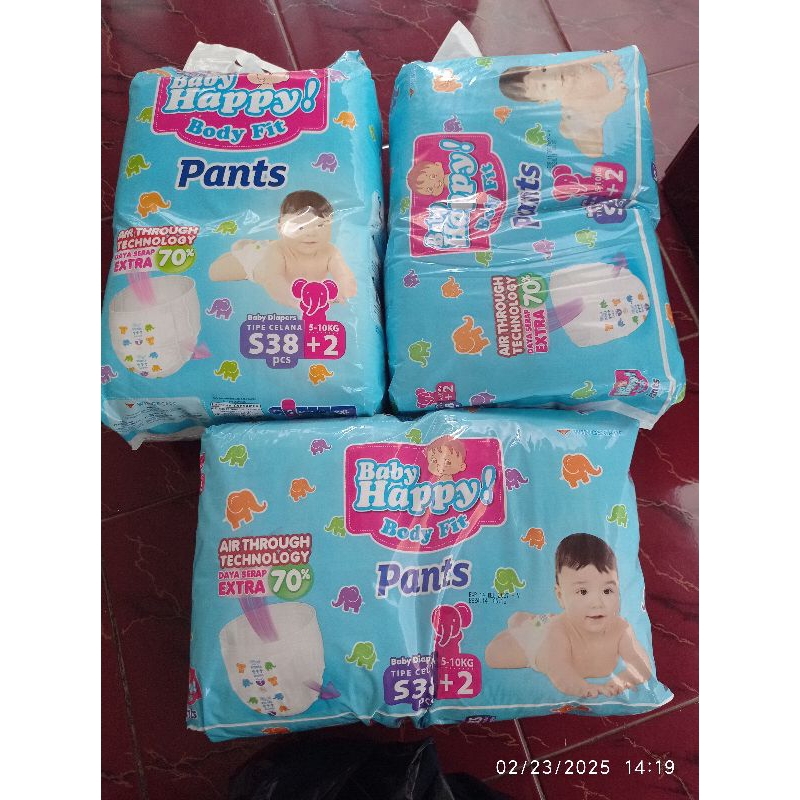 Jual Popok pempers baby happy S38+2/M32/L28/XL26 | Shopee Indonesia