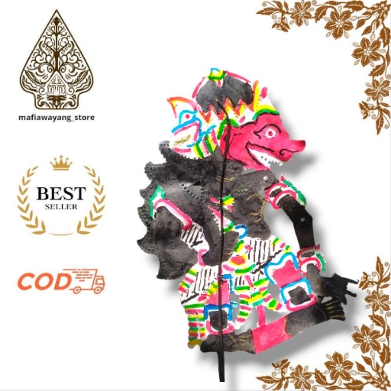 Jual WAYANG kulit BUTO BABRAH HITAM BAHAN KULIT SAPI TEBAL TINGGI -+ 45 ...