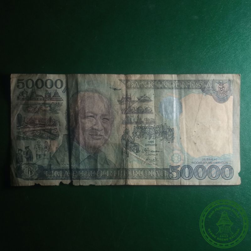 Jual Uang Kuno 50000 Rupiah Tahun 1995 (Uang ini sudah tidak berlaku ...