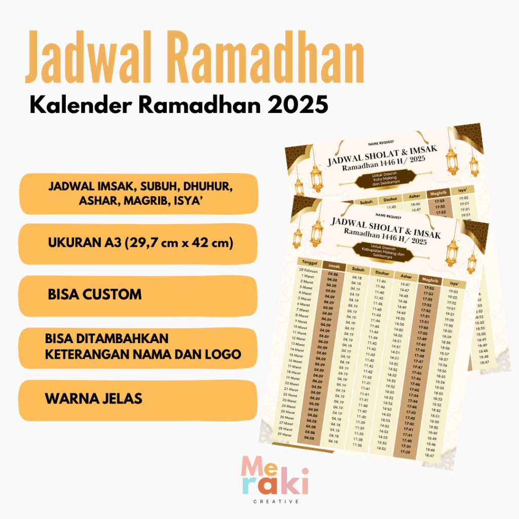 Jual Kalender Ramadhan Sahur dan Imsak | Shopee Indonesia