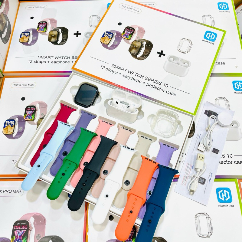 Jual (new) FREE 12 tali +Tws gen 3 smartwatch seri 10 TX 10 promo max ...