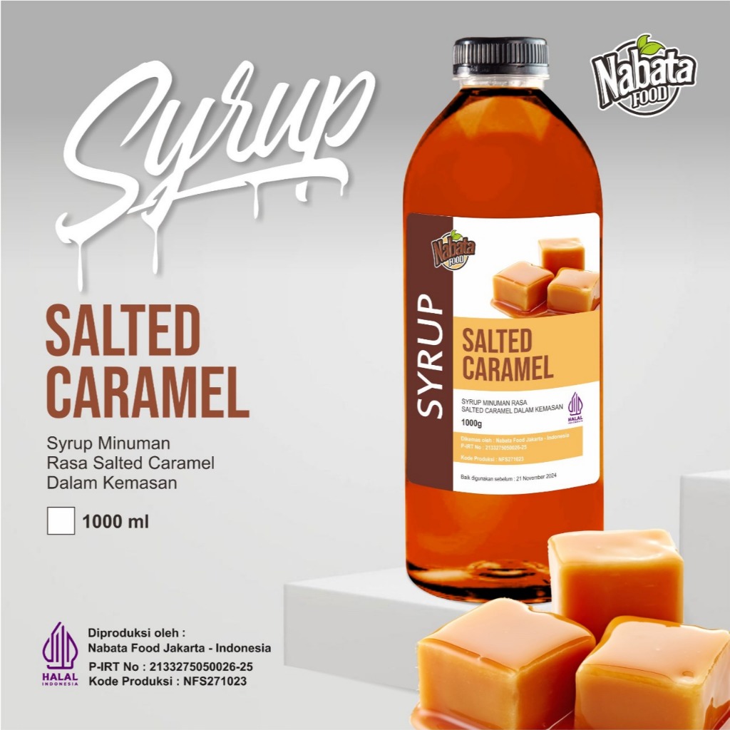 Jual Sirup Salted Karamel 1000 Ml Nabata Drink - Salted Caramel Syrup 1 ...