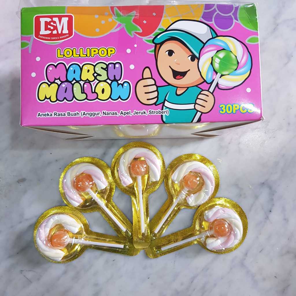 Jual Permen Lollipop Marshmallow Aneka Rasa Buah Viral | Shopee Indonesia