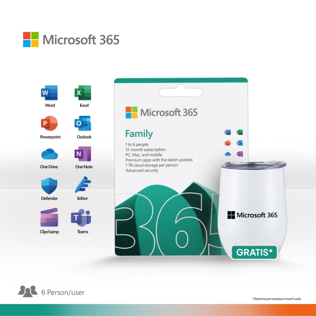 Jual Microsoft 365 Family POSA Card | Shopee Indonesia