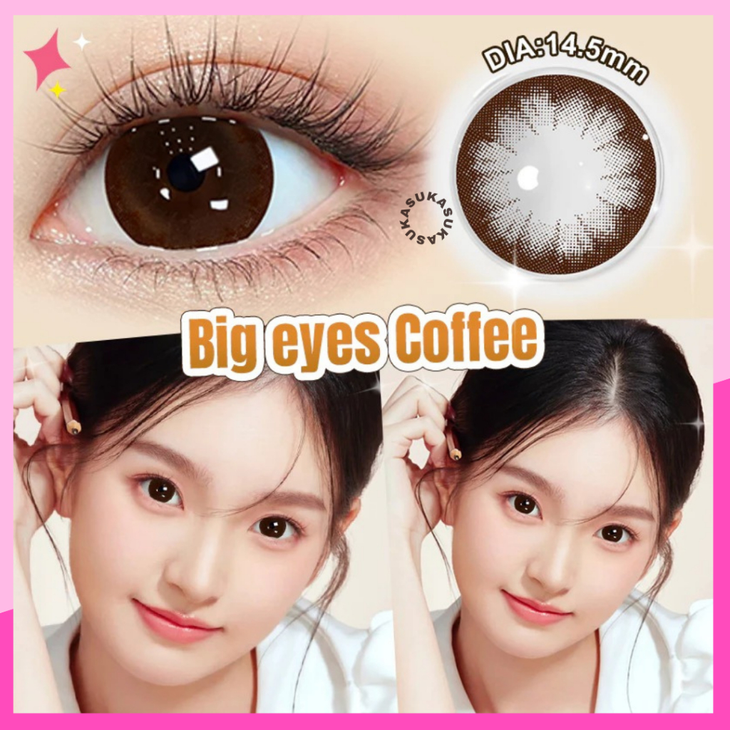 Jual SOFTLENS MYSTICEYES BIG EYES BLACK & BROWN COFFEE DIA 14.5MM ...