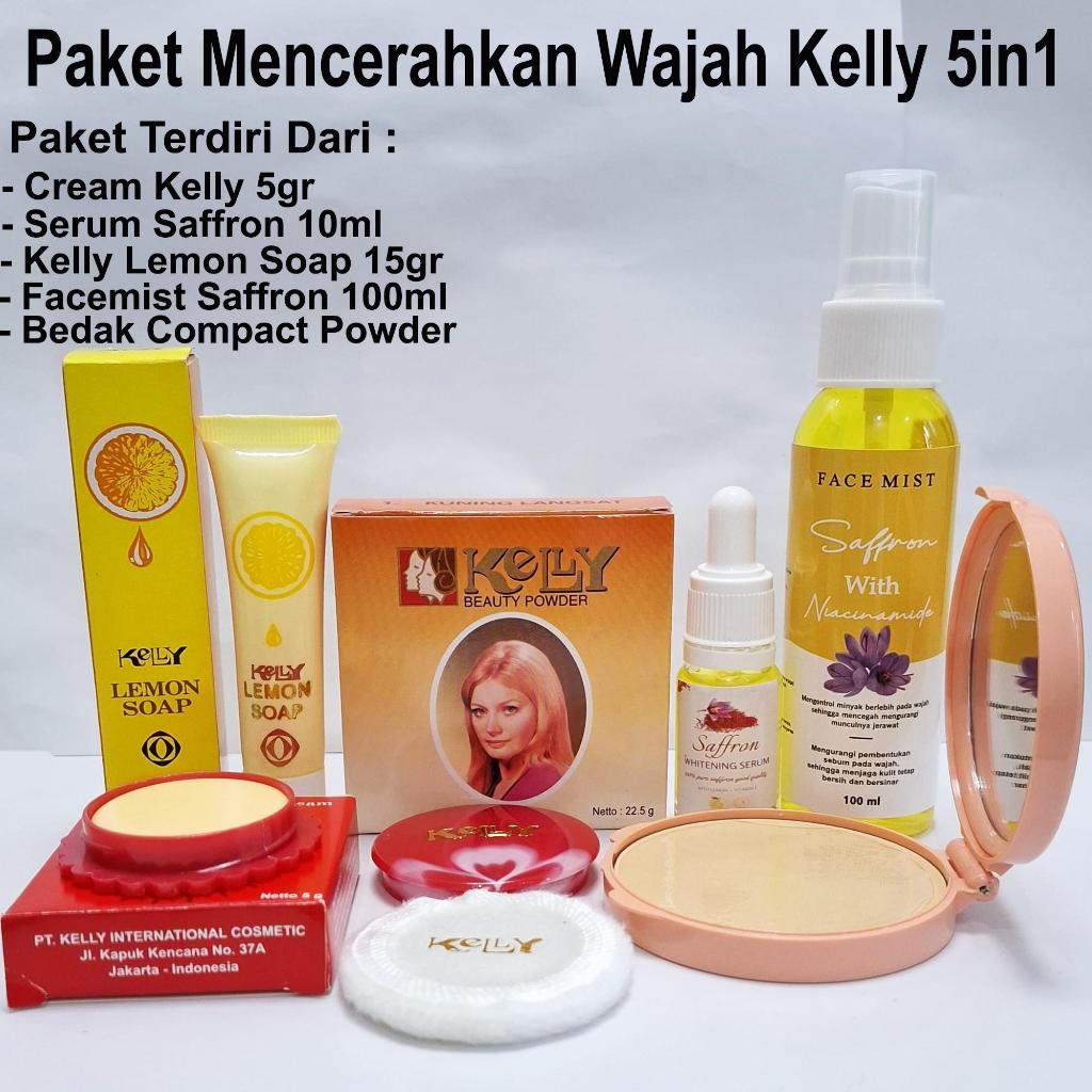 Jual Paket 5in1 Cream Kelly 5gr + Kelly Lemon Soap 15gr + Bedak Kely ...
