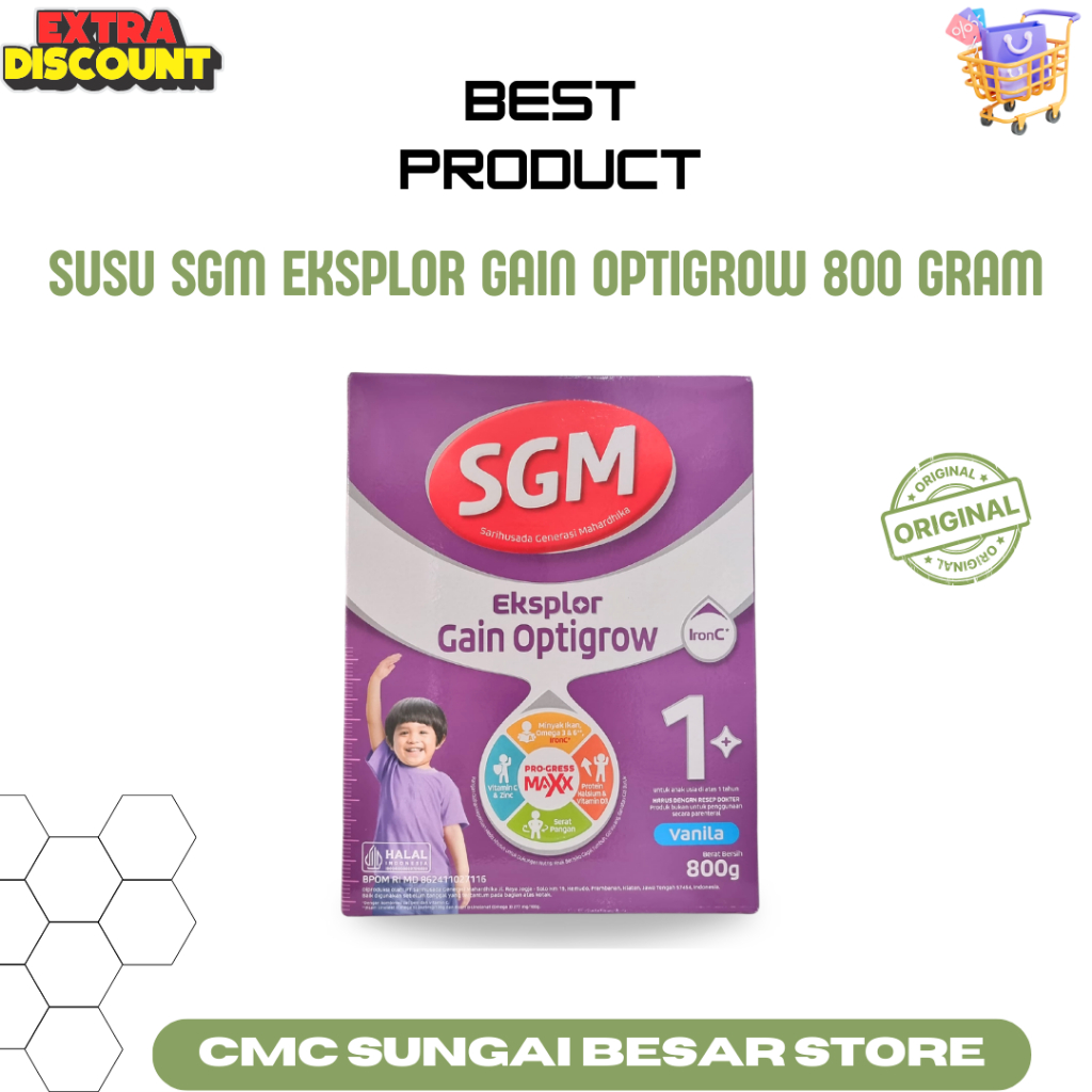 Jual Susu SGM Eksplor Gain Optigrow Vanila 800 g | Shopee Indonesia