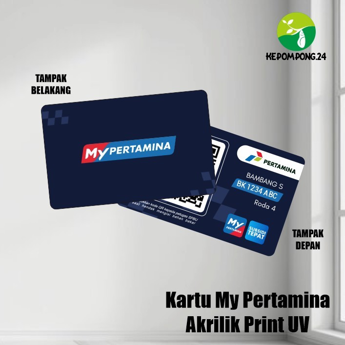 Jual Kartu Barcode QR My Pertamina Akrilik Custom | Shopee Indonesia
