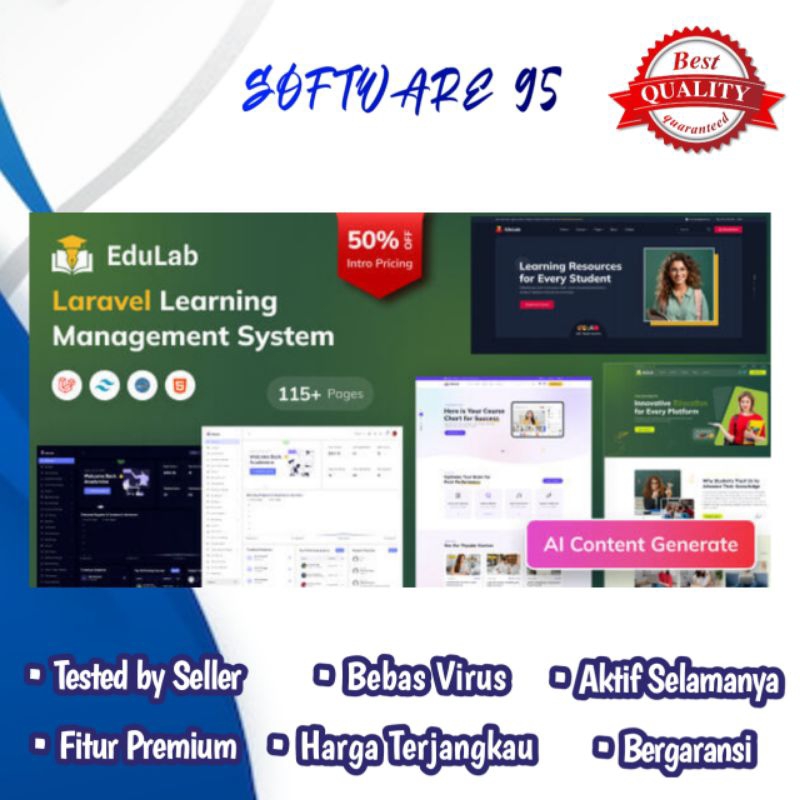 Jual Edulab Lms V13 Nulled Laravel Learning Management System With Tailwind Css Nulled